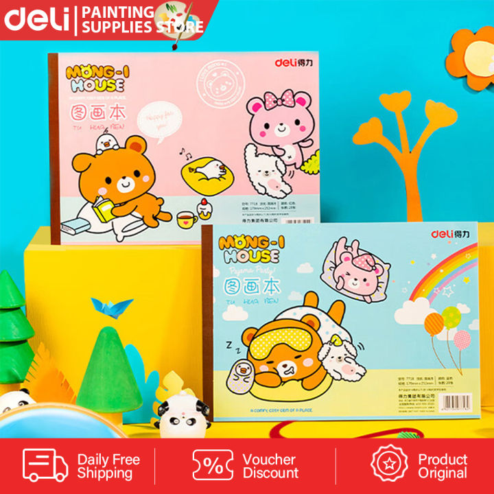Deli Student Drawing Book 20 Sheets Painting Coloring Book Blank Sketch ...