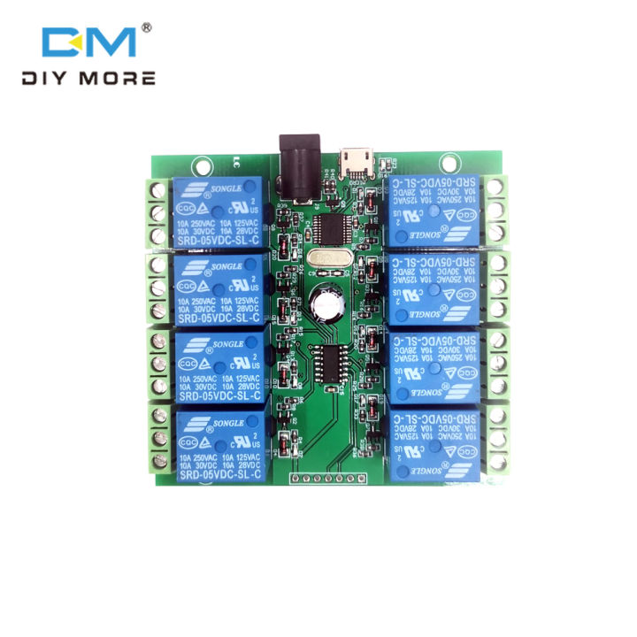 【100% original】 diymore Eight-way USB Relay Module Intelligent Control ...