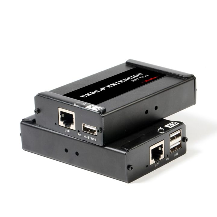60m USB Extender over CAT6 Cable 2ports USB2.0 HUB for PC Camera ...