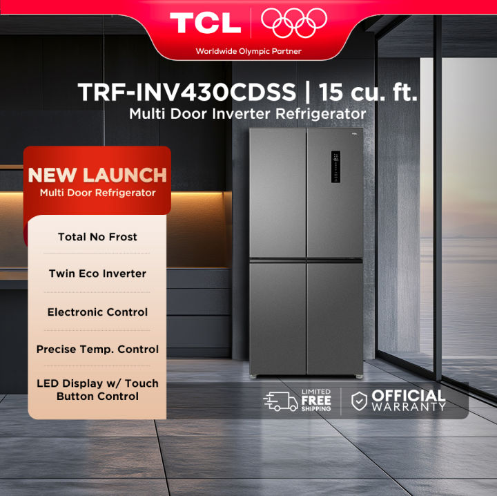 TCL 15 cu.ft. Multi-Door Refrigerator - TRF-INV430CDSS (0℃-Zone Total ...