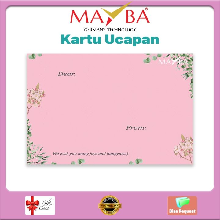 Mayba - Kartu Ucapan Kado Polos Pernikahan / Ulang Tahun / Gift Card Pastel | Lazada Indonesia