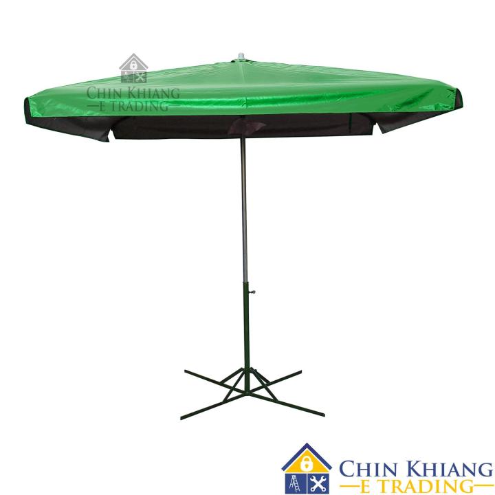 Square Outdoor Hawker Umbrella with Stand Grade A SQ01 Green | Lazada