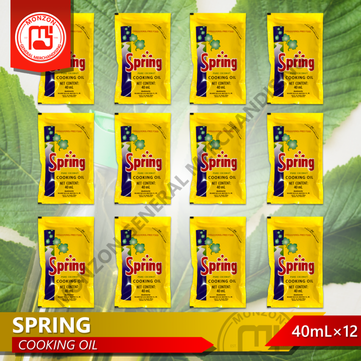 Spring Pure Coconut Cooking Oil 40mL (by 12) | Lazada PH