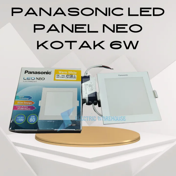 PANASONIC LAMPU DOWNLIGHT LED KOTAK NEO 6 W PUTIH KUNING INBOW IB ...