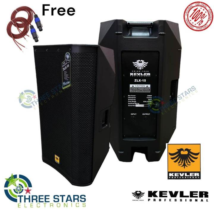 Kevler Professional Original ZLX-15 15 inches 1000W 2 Way Bass Reflex Passive Speaker System ...