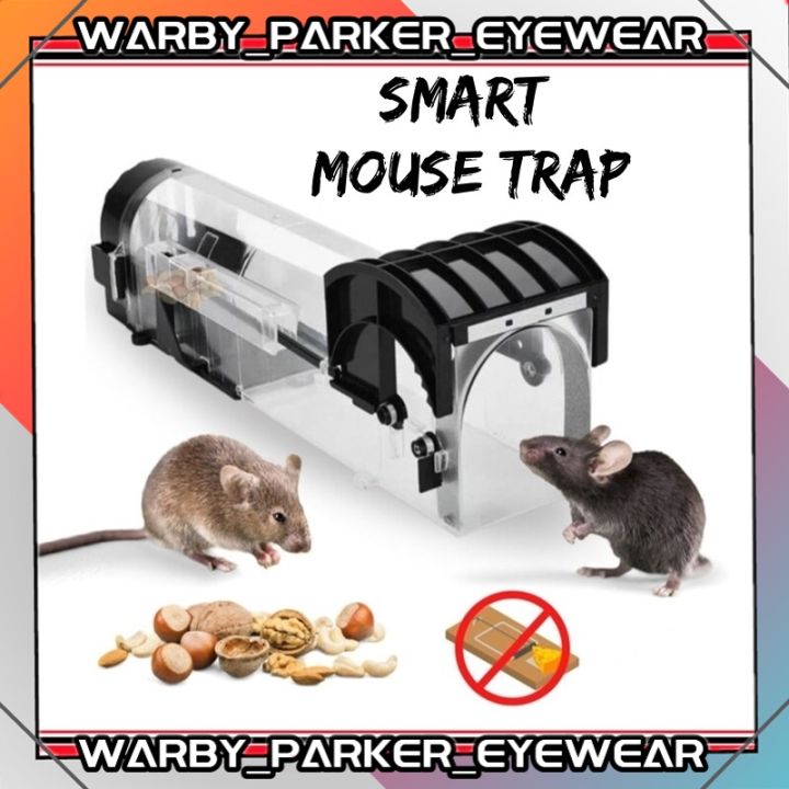 Smart Transparent Mouse Trap Rat Rodents Automatic Lock Cage Rat Trap ...