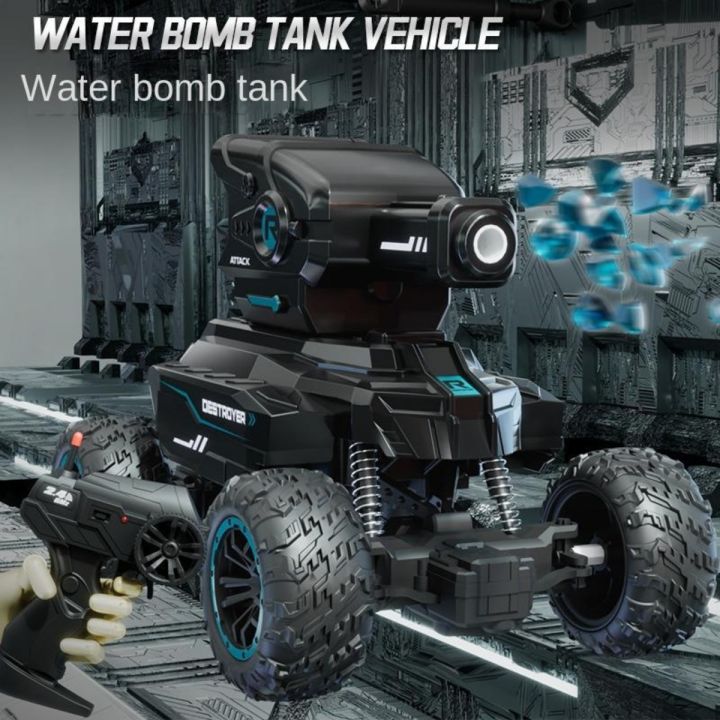 RC Car Big Size 4WD Tank RC Toy Water Bomb Shooting Competitive Gesture ...