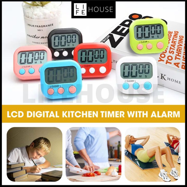 [MAGNETIC] Lcd Digital Kitchen Timer With Alarm Timer Clock Dapur Timer ...