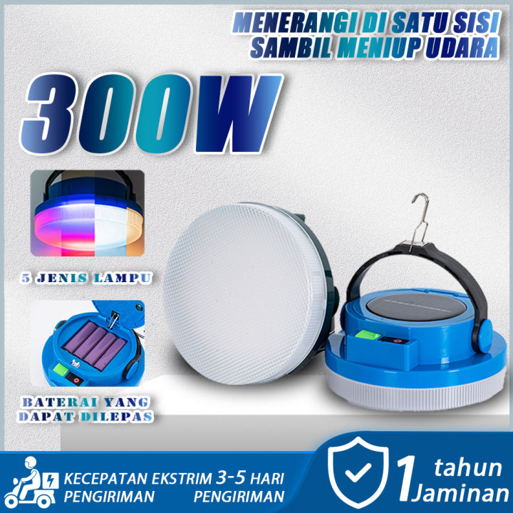 【1 Tahun Garansi】Lampu Darurat Solar LED Bulat Lampu Emergency UFO Gantung Solar Panel Camping ...
