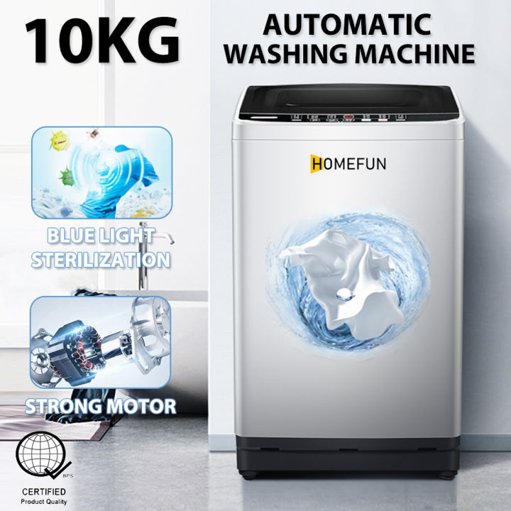 HOMEFUN Automatic Washing Machine-10kg Large capacity washing machine ...