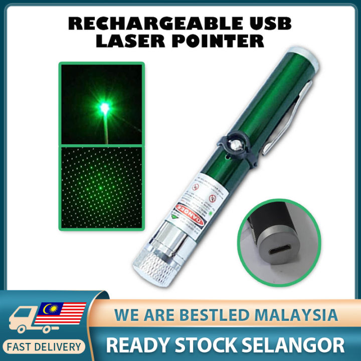 USB Green/Red 532mm 2000m Range Laser Pointer Pen High Powerful Lazer ...