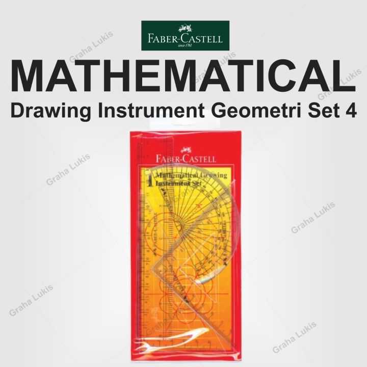 FABER-CASTELL Mathematical Drawing Instrument Set 4 | Lazada Indonesia