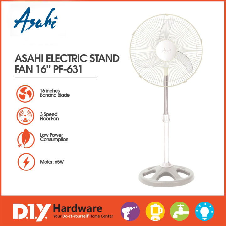 Asahi Stand Fan 16 Banana Type Blade Adjustable Height PF-631 | Lazada PH