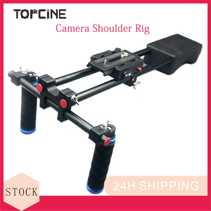 Topcine Camera Shoulder Rig,15mm Rod Rail Shoulder Rig Support System ...