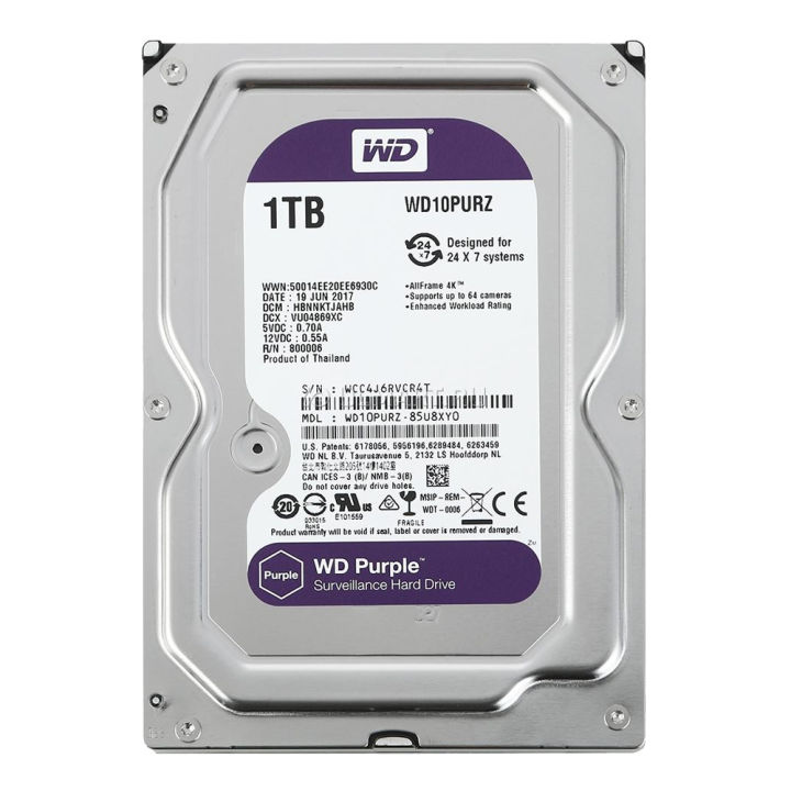 HDD Western Digital ฮาร์ดดิส WD SATA HDD ฮาร์ดดิส สำหรับกล้องวงจรปิด ...