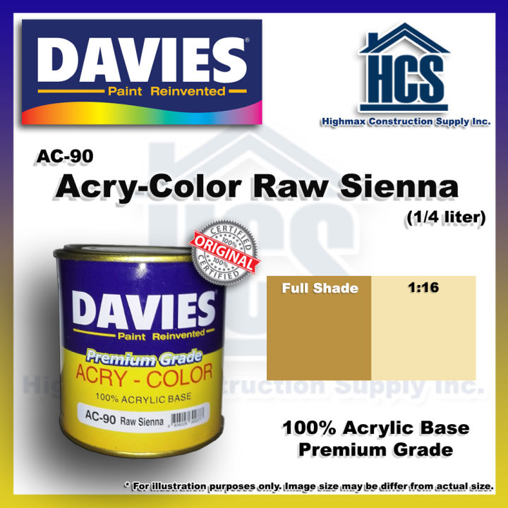 Davies AC-90 Acry-Color Raw Sienna (1/4L 60ml) | Lazada PH