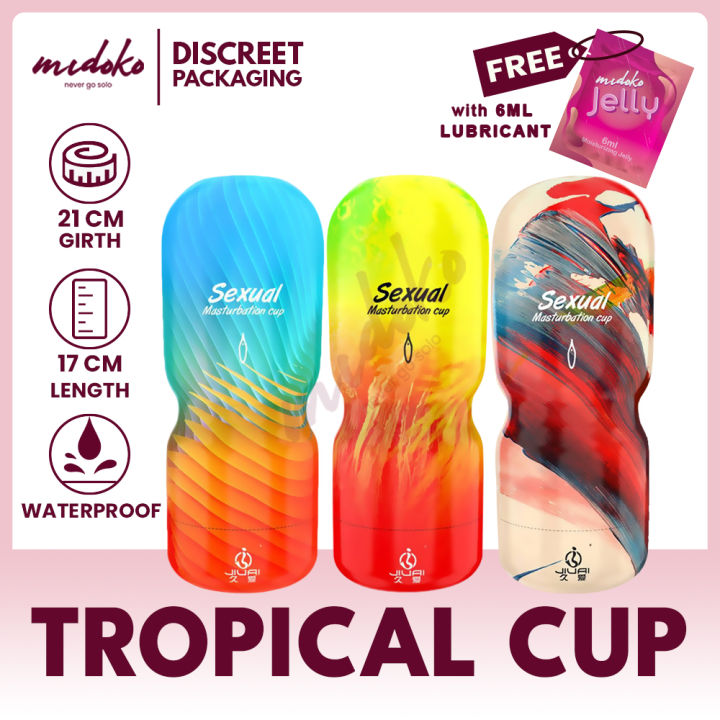 Midoko Tropical Surf Pink Vagina Masturbator Cup Flesh Cup Sex Toys for ...