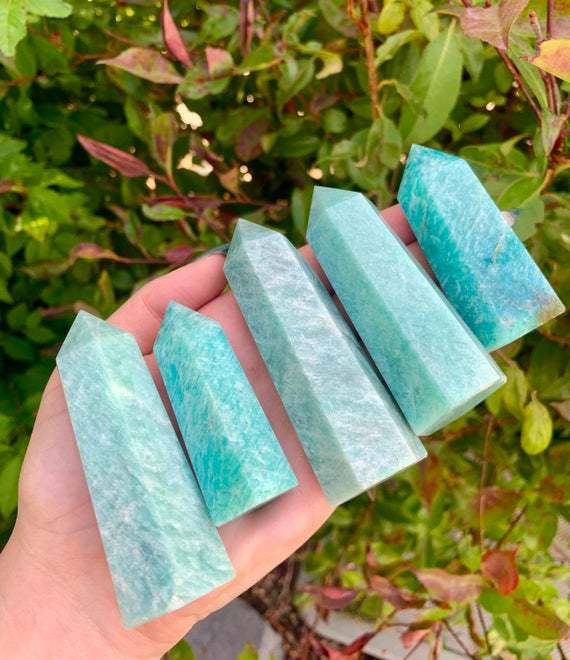 Amazonite tower/point/wands/ lukcy stone/hope stone (around 6-10cm0 ...