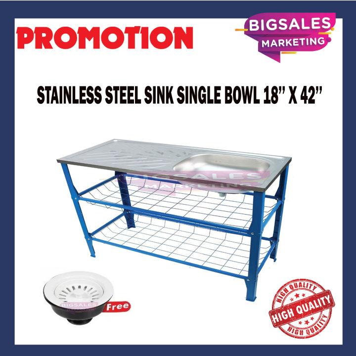 BIGSALES Stainless Steel Kitchen Sink With Sink Stand Complete Set ...