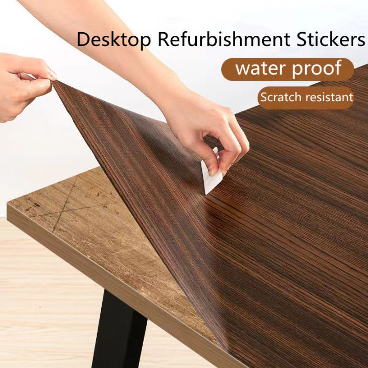 60cm*5m 3D Kitchen Wooden Wall Sticker Cabinet Wardrobe Waterproof Oil ...