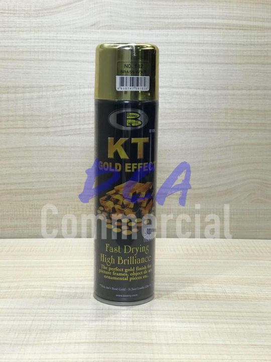 Bosny KT Gold Effect Spray Paint No. 182 Brass Gold | Lazada PH