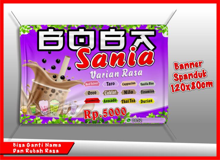 Spanduk Banner Backdrop Minuman BOBA/ Banner Minuman BOBA/ Spanduk ...