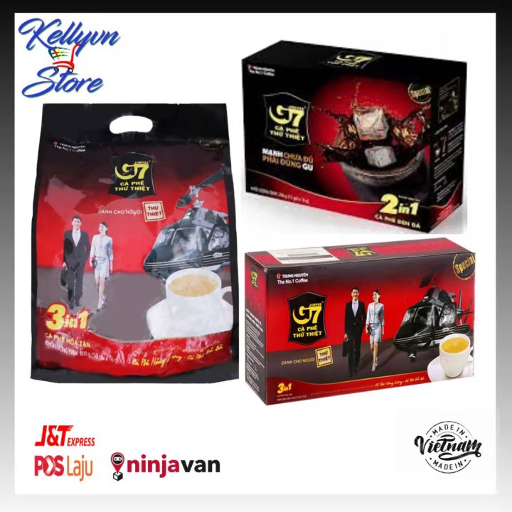 [Halal] Trung Nguyen G7 Vietnamese Instant Coffee 3 in 1 / 2 in 1 Black ...