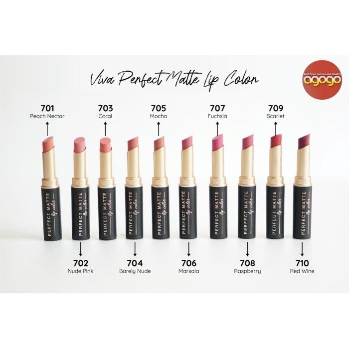 VIVA QUEEN PERFECT MATTE LIP COLOR - VIVA LIPSTICK - LIPSTIK VIVA - 702 ...