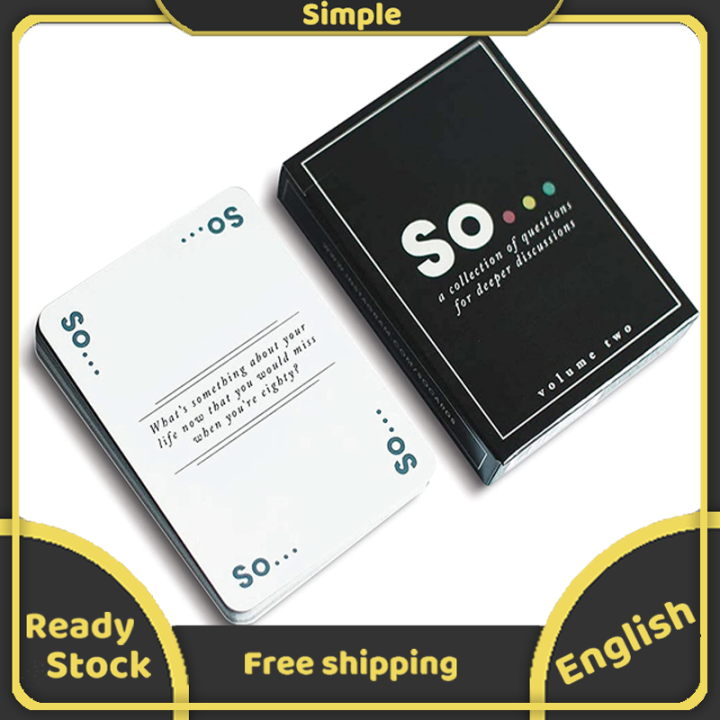 So Cards Game Deep Conversation Starters – Question Card Game for All ...
