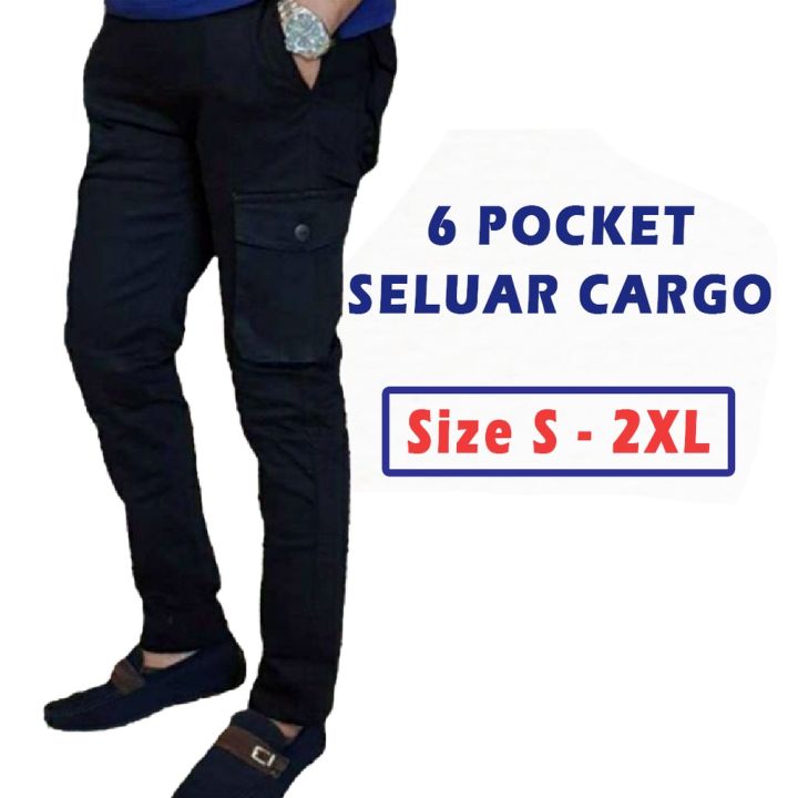 Premium & Export Quality Seluar Kargo Slack 6 Poket Kain Tebal Cargo ...