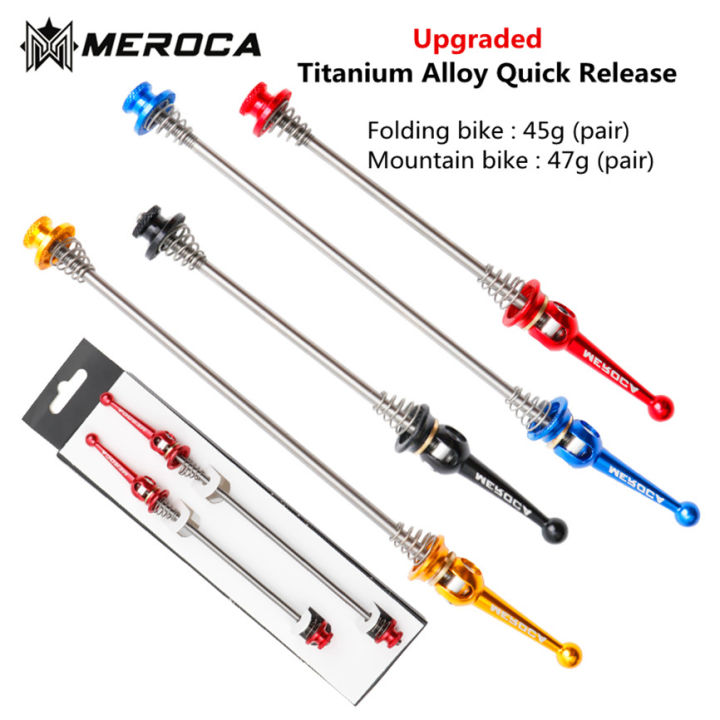 MEROCA Bicycle MTB Wheel Hub Skewers Quick Release Bolt Lever Axle size ...