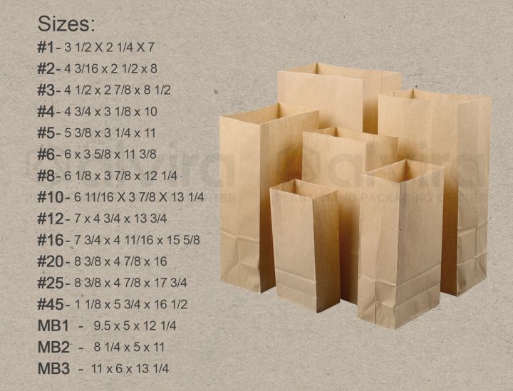 100pcs Brown paper bag (brown supot) #1 to #45 available | Lazada PH