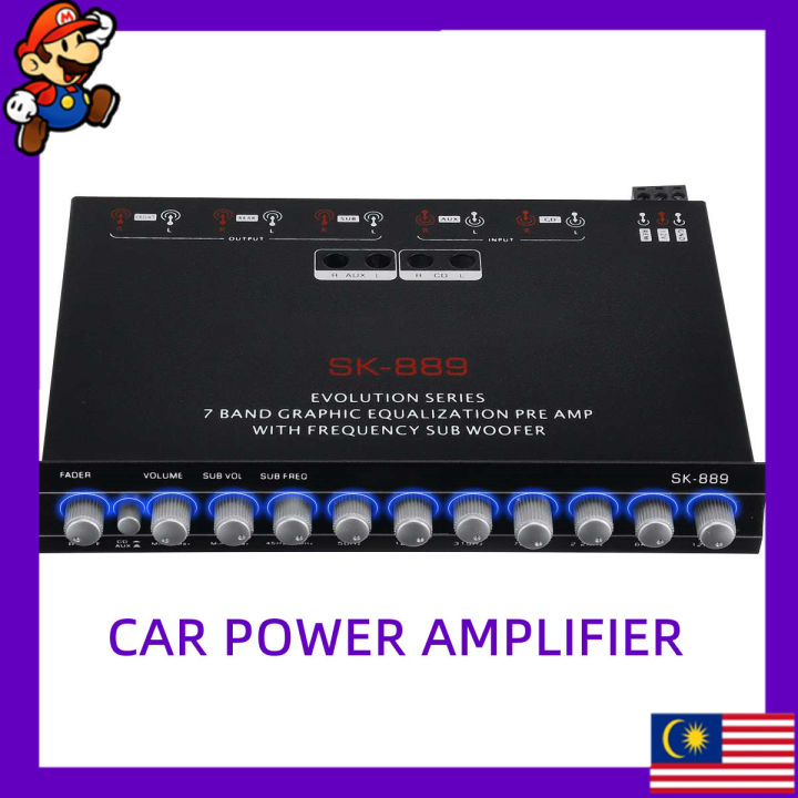 Sunbuck 7-Band Pre-Amp Subwoofer Amplifier Board Car Audio Power ...