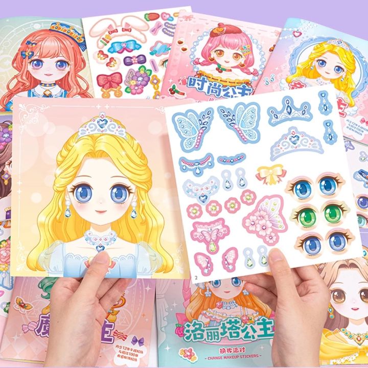 Fashionista make a face sticker paper doll sticker princess stickers ...