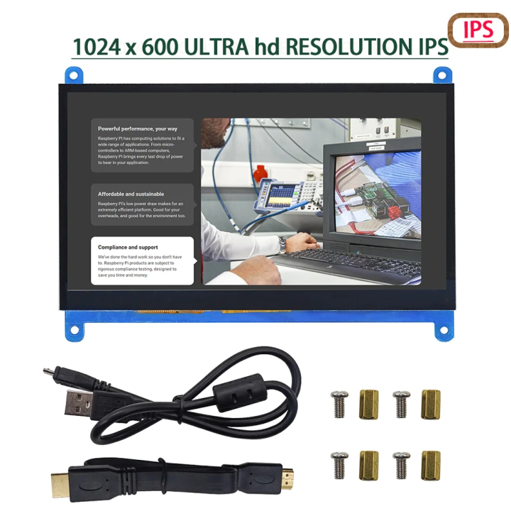 【Flash sale】 1024x600 Portable 7 Inch Touch Hdmi Display Touch Screen ...