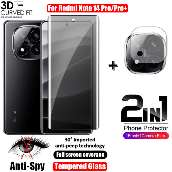 (2-in-1) For Xiaomi Redmi Note 14 15 Pro Plus 14Pro+ 5G 4G Privacy ...
