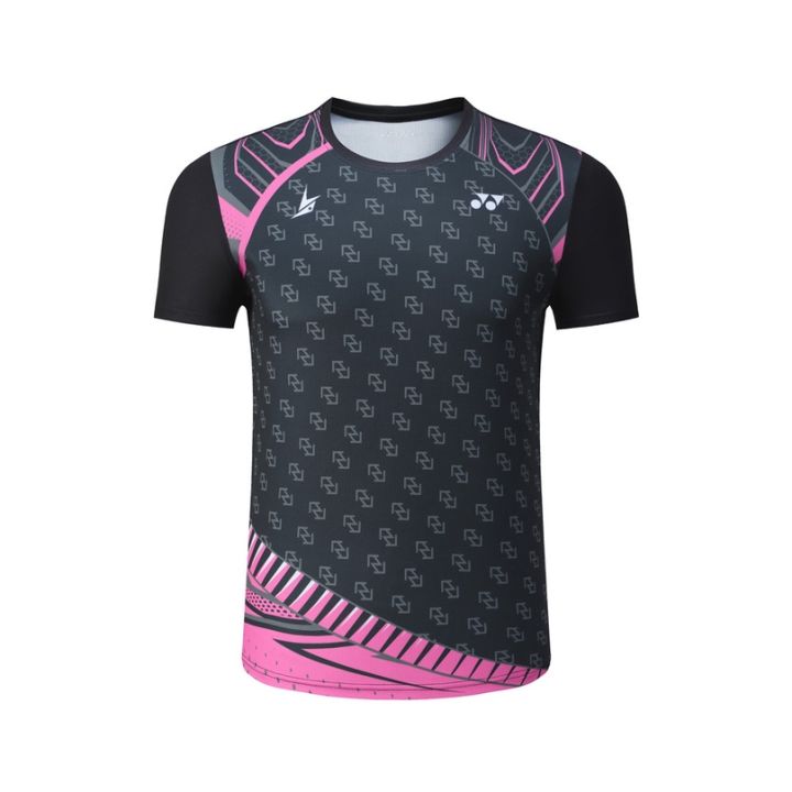 เสื้อกีฬา Yonex แจ๊คเก็ตแขนสั้นแบดมินตัน YY ใหม่2022เสื้อยืดลายกีฬาปิงปองแฟชั่นกีฬาแขนสั้น ...