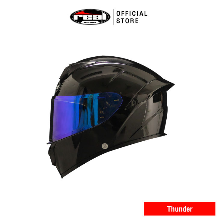 Real Helmets หมวกกันน็อคเต็มใบ Thunder สีพื้น | Lazada.co.th