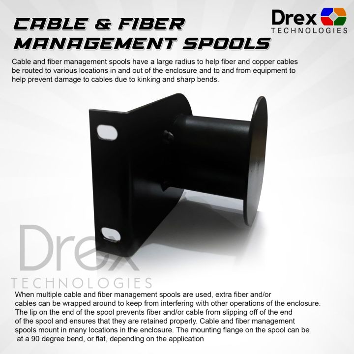 Rack Mount Fiber Optic Cable Spooler Cable and Fiber Management Spool ...