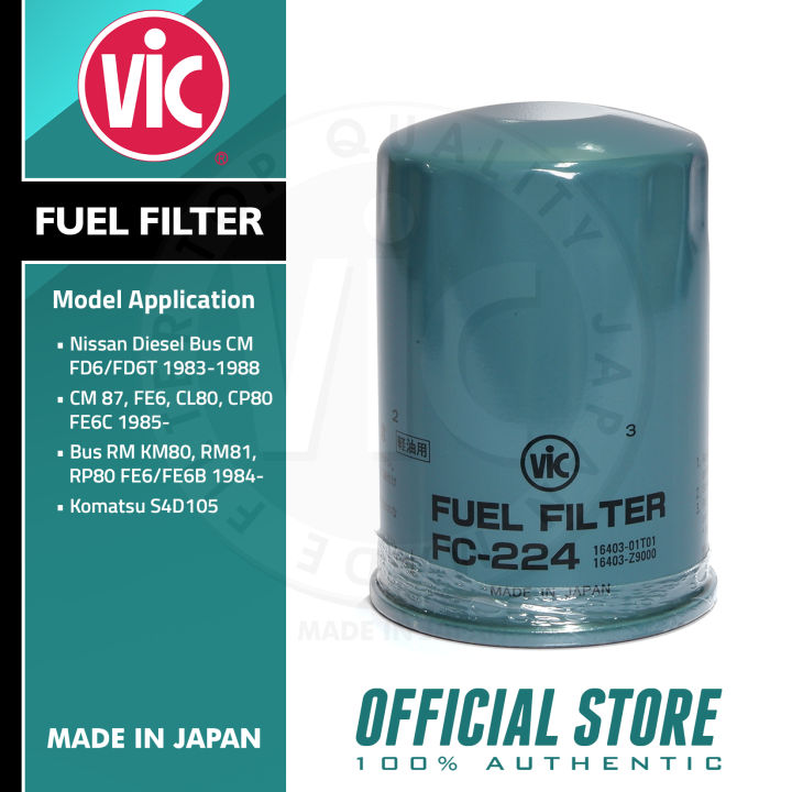 Roadfit VIC Fuel Filter FC-224 for Nissan Diesel Bus CM FD6/FD6T,CM,FE6,CL80,CP80,Bus,RM81 ...