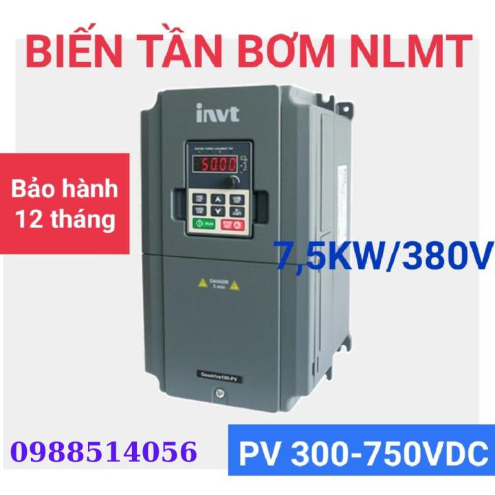 Biến Tần INVT 7,5KW/380V bơm năng lượng mặt trời, biến tần bơm nước năng lượng mặt trời invt 7 ...