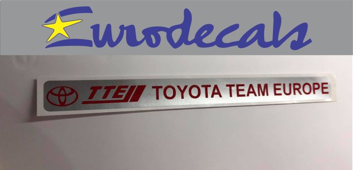 TTE Toyota Team Europe cut out sticker silver | Lazada PH