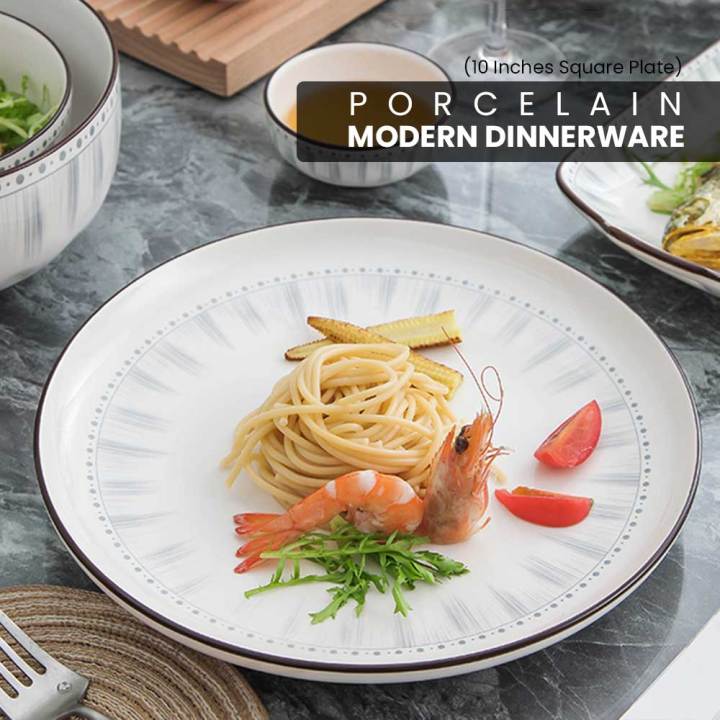 Locaupin Microwavable Dinnerware Porcelain Rectangular Square Serving ...