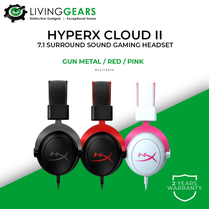 Hyper-X Wired/Wireless Gaming Headset 7.1 Surround Sound Cloud II | Lazada