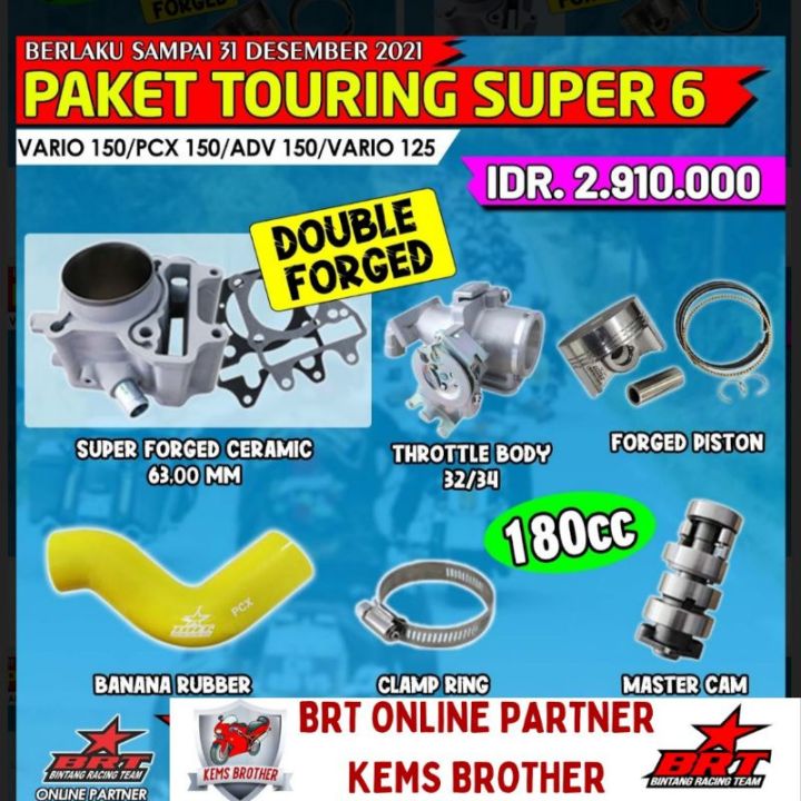 PAKET BRT VARIO PCX ADV TOURING SUPER 6 BOREUP 180CC | Lazada Indonesia