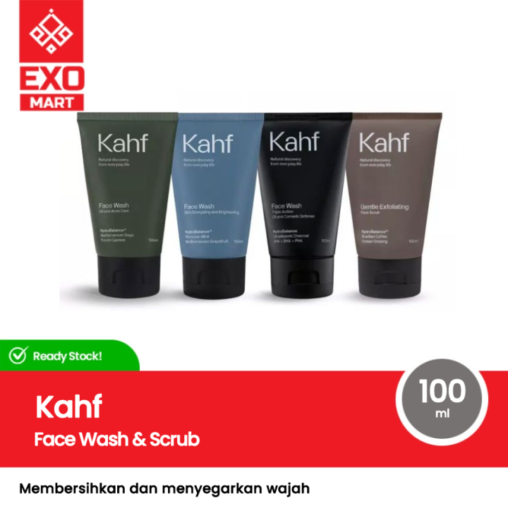Kahf - Face Wash and Scrub Pembersih dan Penyegar Wajah 100ml | Lazada ...