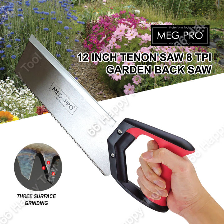 MEG-PRO 12 Inch Tenon Saw 8Tpi Garden Back Saw 300mm Miter Box Rapid ...