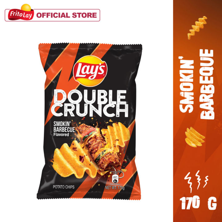 Lay's Double Crunch Smokin' Barbecue Potato Chips 170g | Lazada PH