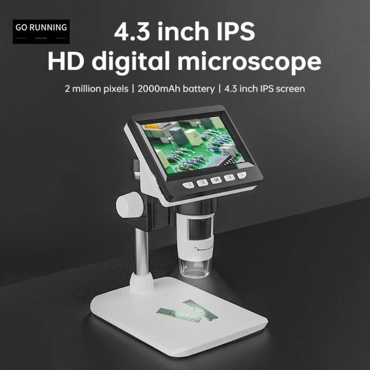 SGFDD 1080P Digital Microscope 4.3 Inch 50-1000x Soldering Microscope ...