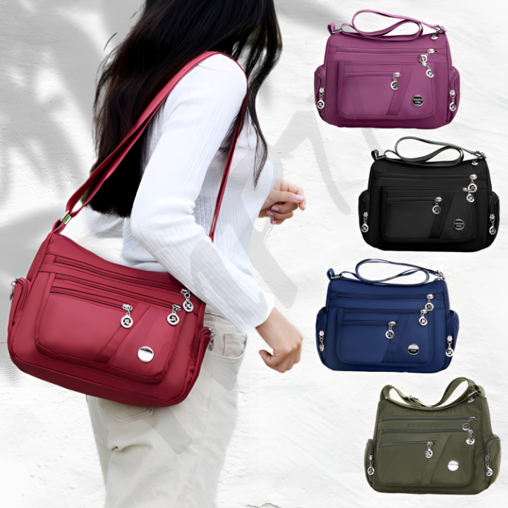 🌹FN02 Nylon sling bag women Waterproof women Sling beg wanita Handbag ...
